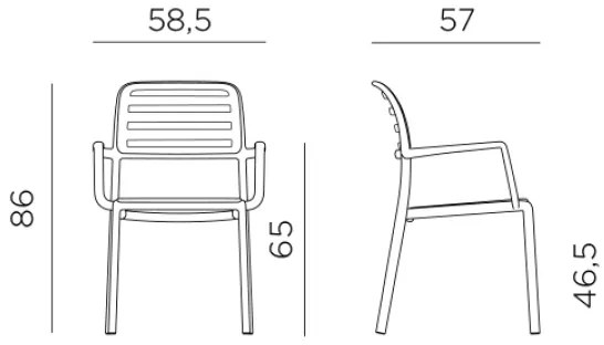 Nardi Plastové křesílko COSTA Barva plastu: Tortora