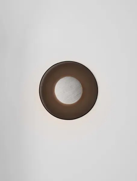 LED nikl-hnědé svítidlo na zeď Esti