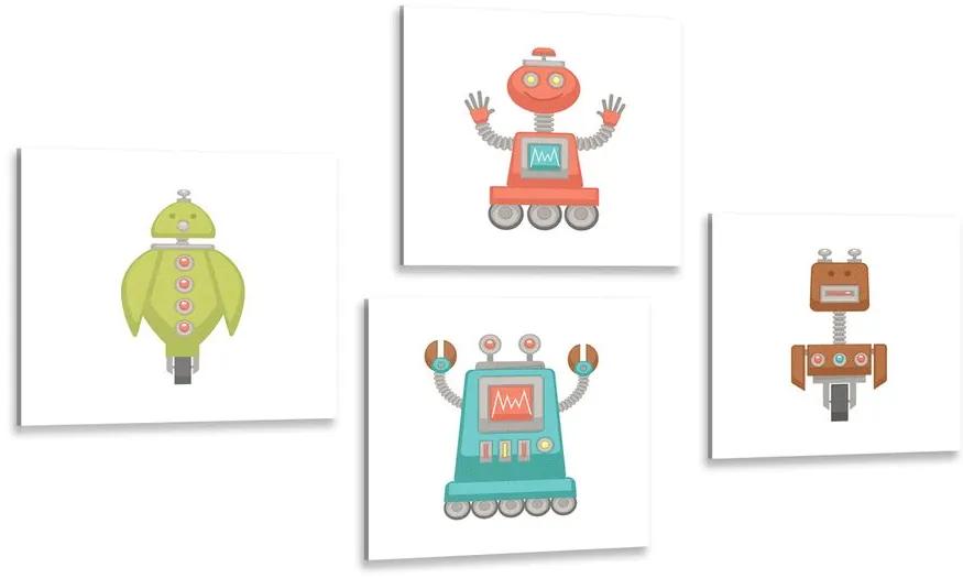Set obrazů parta robotů