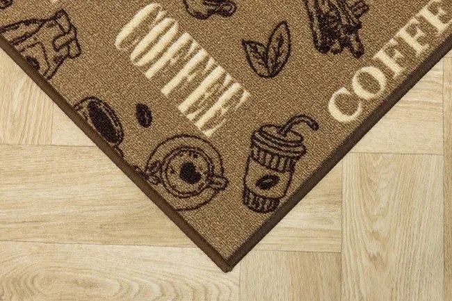 Protiskluzový koberec / běhoun Coffee 04 hnědý / béžový