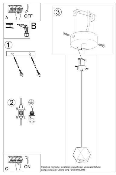Sollux SL.1011 - Lustr na lanku WOODY 1xGU10/40W/230V