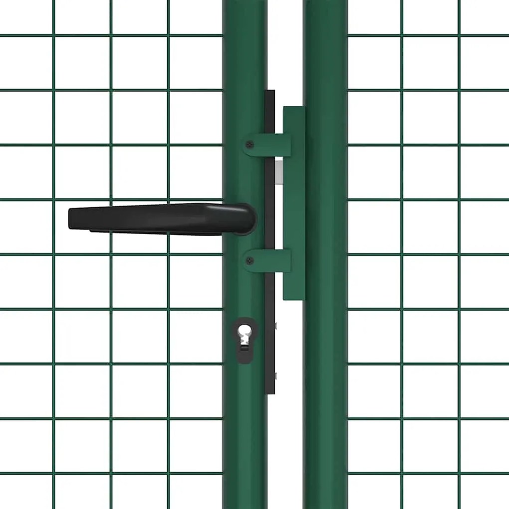 Pletivá zahradní branka ocelová 400 x 125 cm zelená 145749