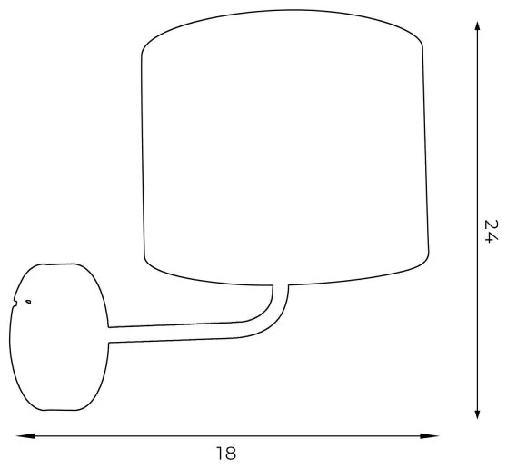 Nástěnná lampa ARDEN 1xE27/60W/230V bílá/zlatá