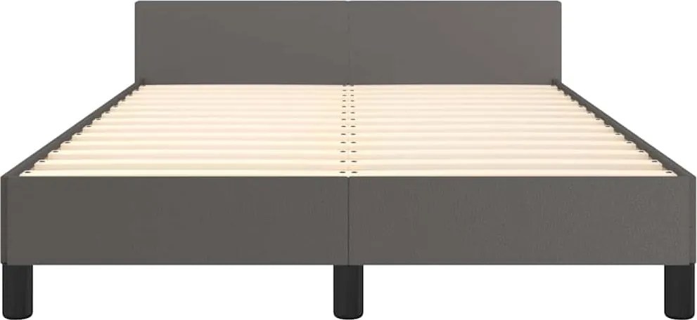 Rám postele s čelem šedý 120x200 cm umělá kůže 3125565