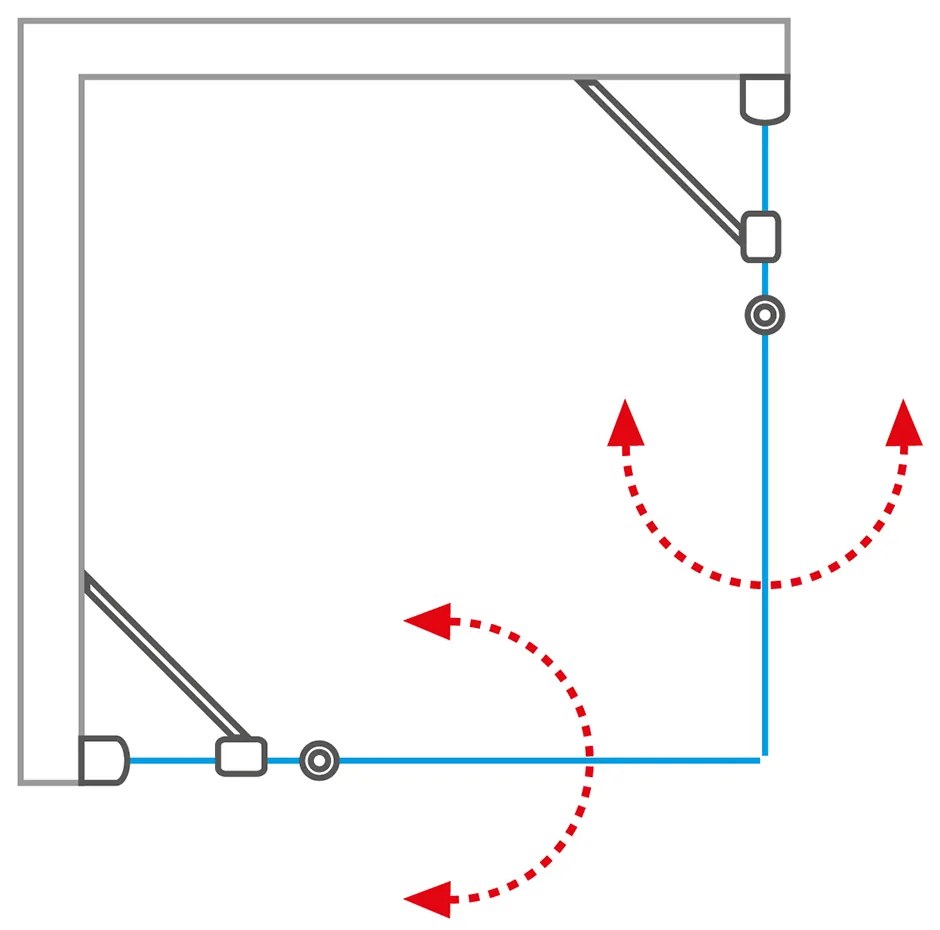 Sprchové dveře jednokřídlé s pevnou částí LZDO1 Viz technická specifikace Transparent Brillant LYE4/800+LYE4/900 800 900 LYE4/800_LYE4/900