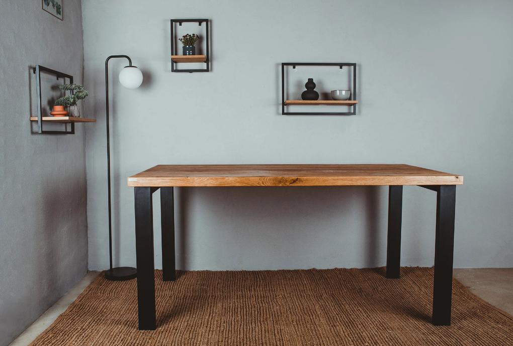 Wudboys Jídelní stůl Square - rozdělený Barva kovu: Bílá, Dřevo: Dub lamino - dle vzorníku, Rozměr: 1700x900, moderní skandinávský styl