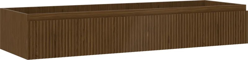 Mexen Rivel, koupelnová skříňka pod umyvadlo 140 cm, 1 zásuvka, drážkovaná, ořech, 91A20-14023-1-BF86