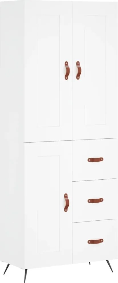Skříň highboard bílá 69,5 x 34 x 180 cm kompozitní dřevo 3199977