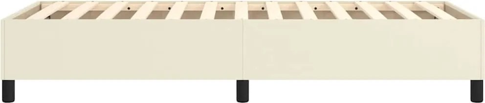 Rám postele s boxspringem krémový 90x200 cm umělá kůže 3121025