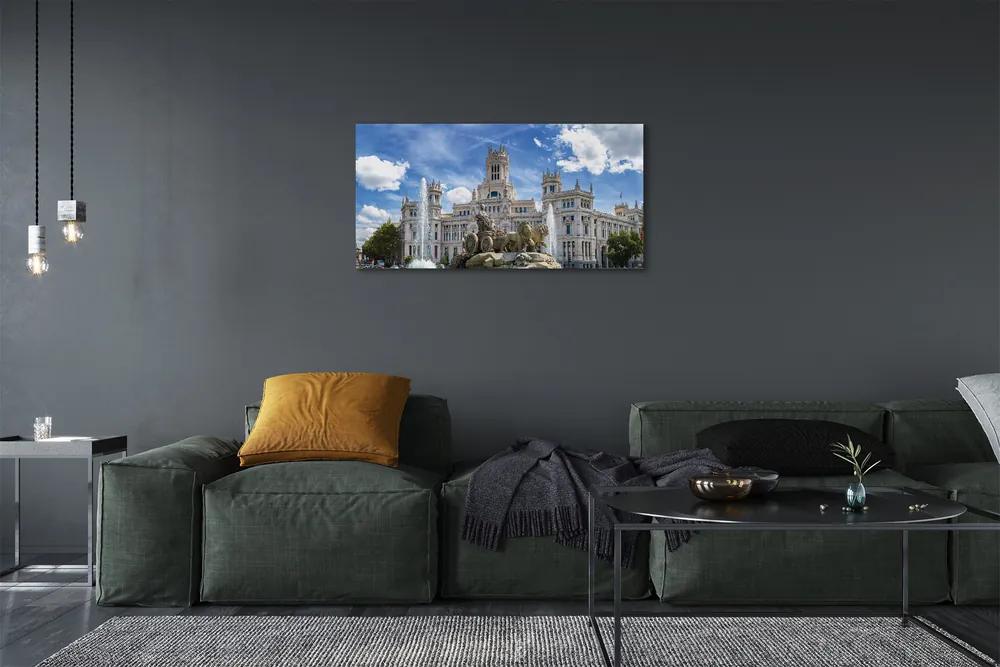 Obrazy na plátně Spain Fountain Palace Madrid 100x50 cm
