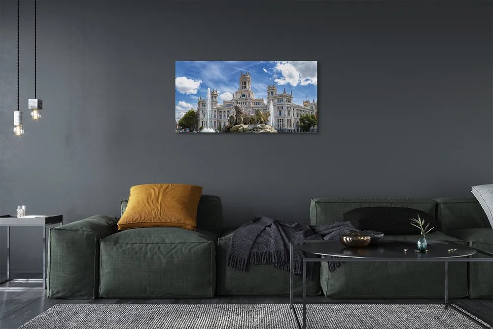Obrazy na plátně Spain Fountain Palace Madrid 125x50 cm