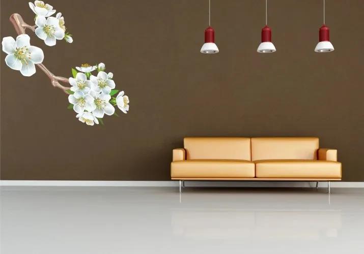 Nástěnná samolepka pro interiér třešňový květ větev 150 x 300 cm