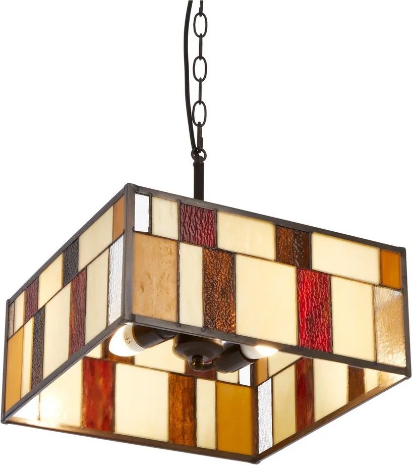 Kovové závěsné svítidlo se skleněným stínidlem Waldorf – Premier Housewares