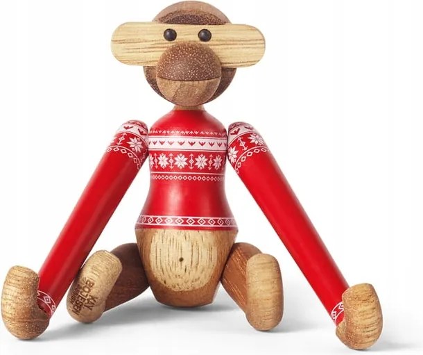 Kay Bojesen Monkey Dřevěná mini opička Vánoční edice 2024