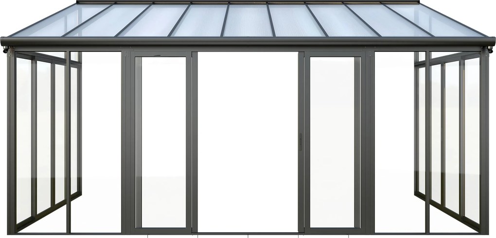 Luxusní zimní zahrada BestBerg PZ-QA9 / 16,5 m² / 300 x 548 x 312 cm / antracit