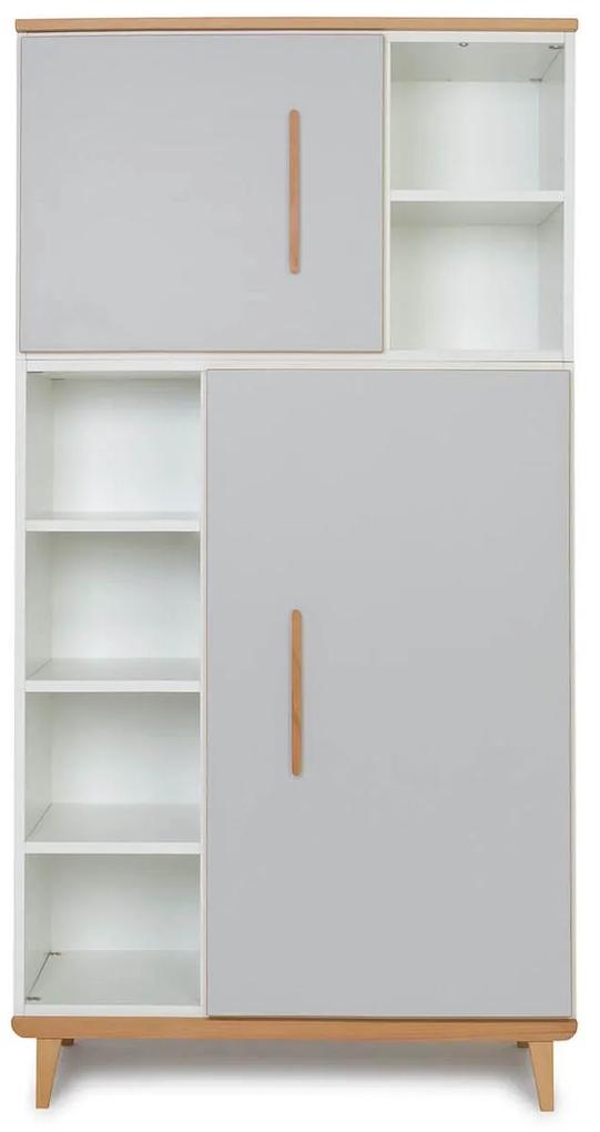De Breuyn Dětská šatní skříň DeBreuyn Nado 2D 173 cm | světle šedá