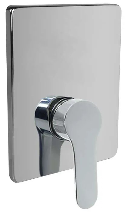 Mereo Zuna sprchová podomítková baterie bez přepínače MBox hranatý kryt mosaz chrom CB60105ZC
