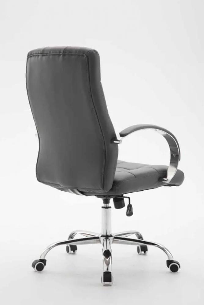 Bhm germany Kancelářská židle Mikos, syntetická kůže, šedá