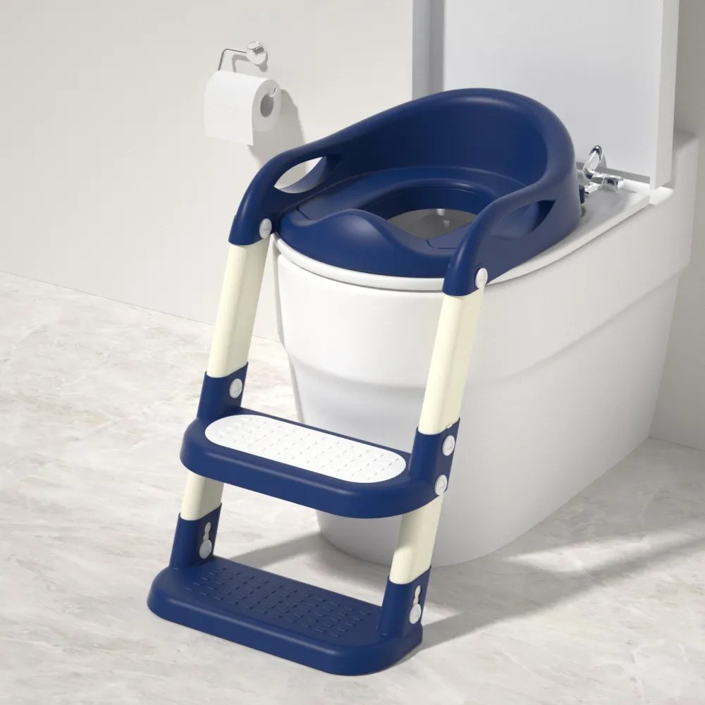 Dětské schůdky 02 s nástavcem na WC modré