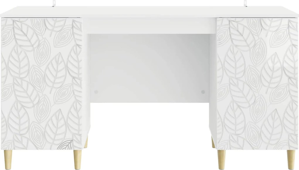 Stůl Bílá s vysokým leskem 142,5 x 50 x 75 cm Kompozitní dřevo 3414616