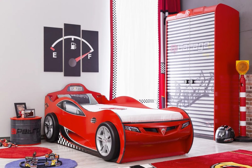 Dětská postel auto s přistýlkou Champion