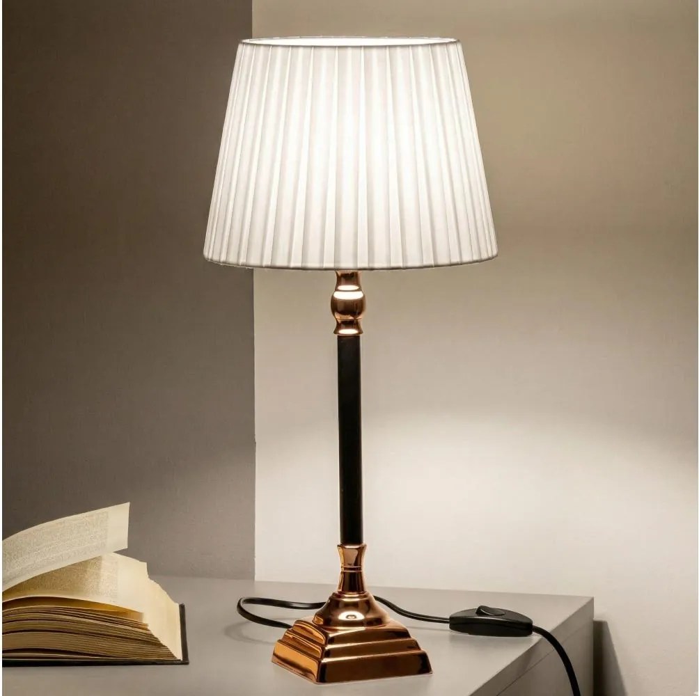 BRILAGI - Stolní lampa CERIA 1xE14/40W/230V pr. 25 cm měděná/bílá