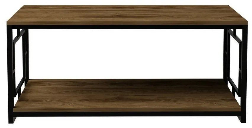 Konferenční stolek Kelvin Black and Walnut