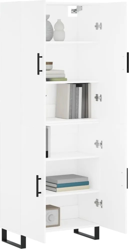 Skříň highboard bílá 69,5 x 34 x 180 cm kompozitní dřevo 3195699