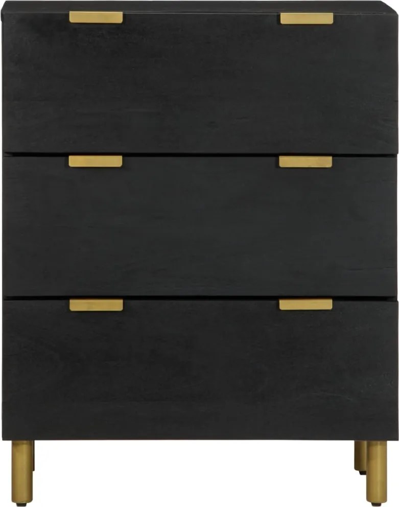 Příborníky 2 ks černé 60 x 33 x 75 cm kompozitní dřevo 3309992