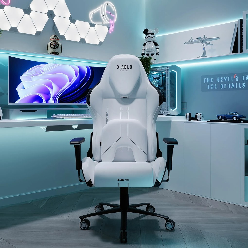 Herní židle bílá Normal Size: Diablo X-One Prime Ghosted White