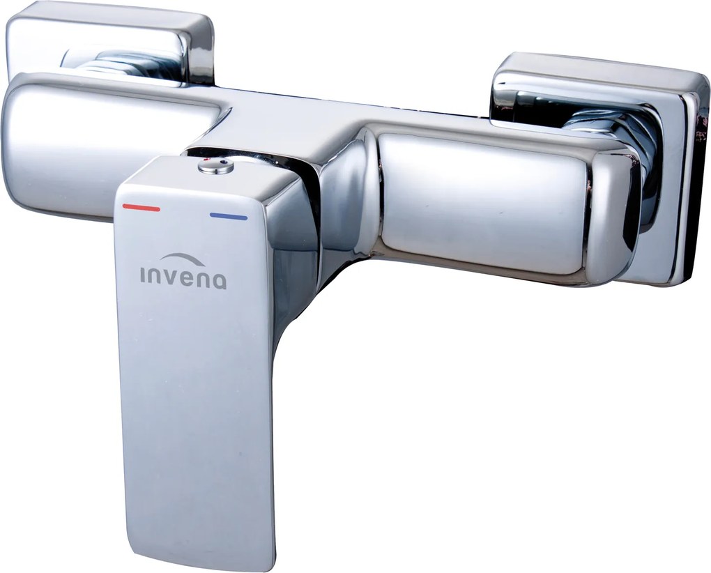 Invena Nyks, nástěnná sprchová baterie, chrom lesklý, INV-BN-28-001-S