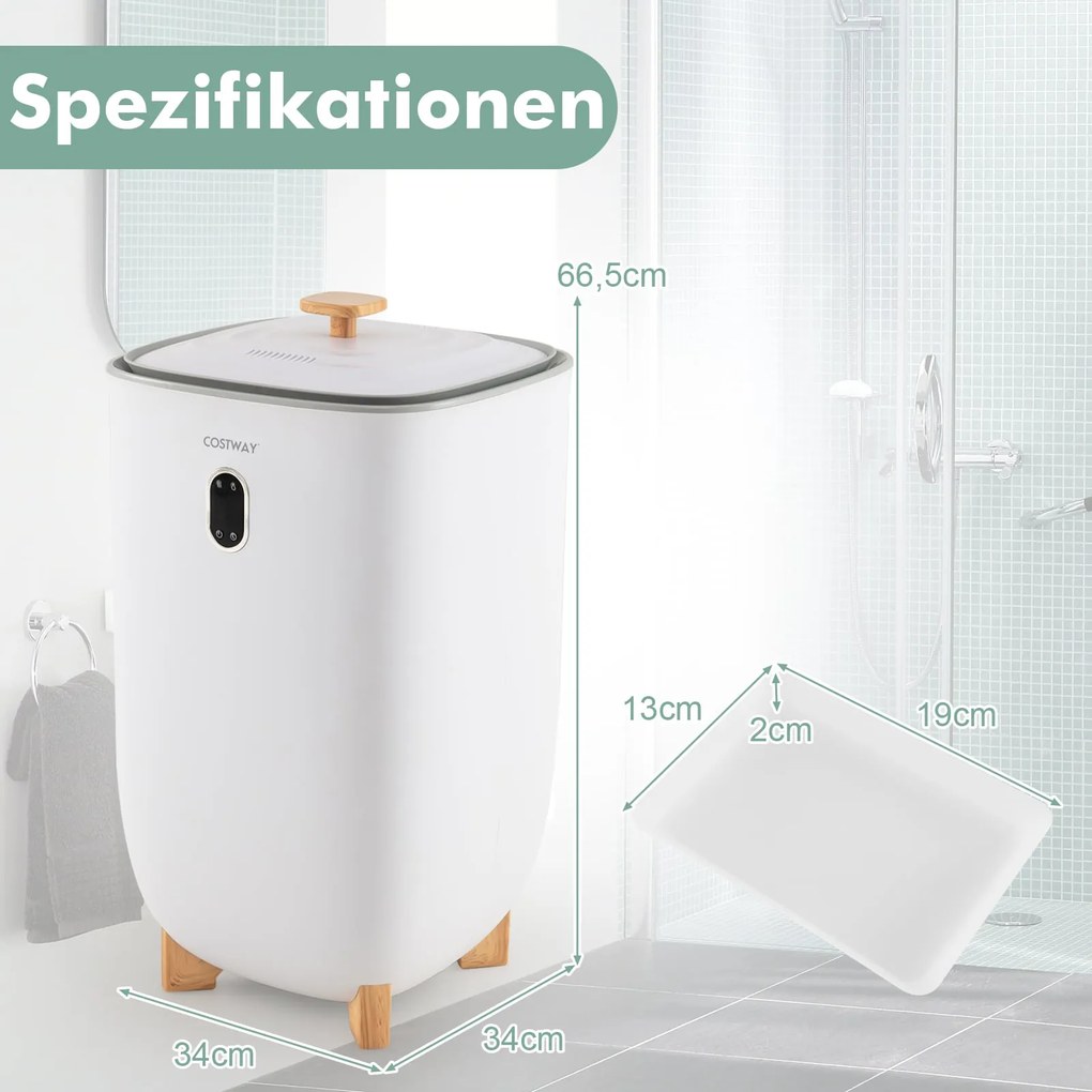 Costway 35 L velký ohřívač ručníků s časovačem Elektrický sušák na ručníky