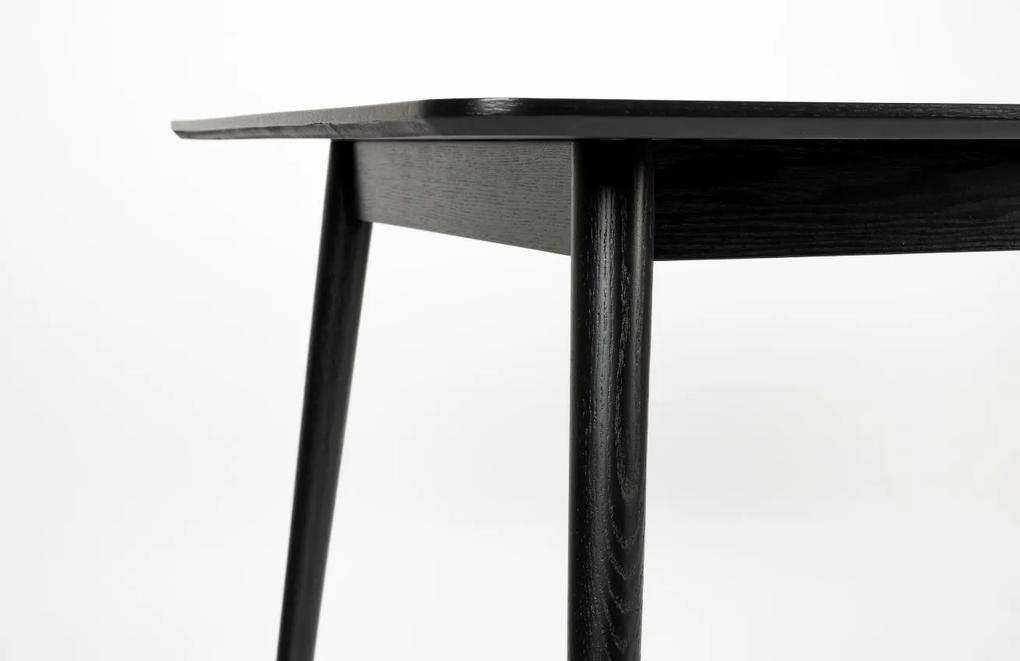 OnaDnes -20% White Label Černý jasanový jídelní stůl WLL FABIO 180 x 90 cm