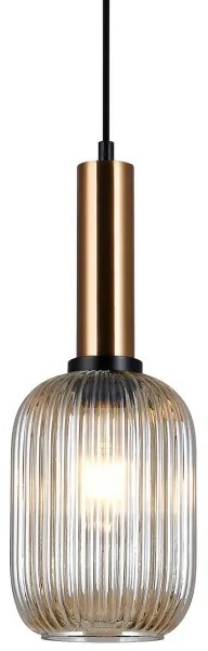 ITALUX PND-5588-1M-BRO+AMB - Lustr na lanku ANTIOLA 1xE27/40W/230V bronz