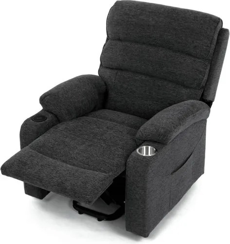Polohovací křeslo šedé, elektrické TV-S8348 GREY2