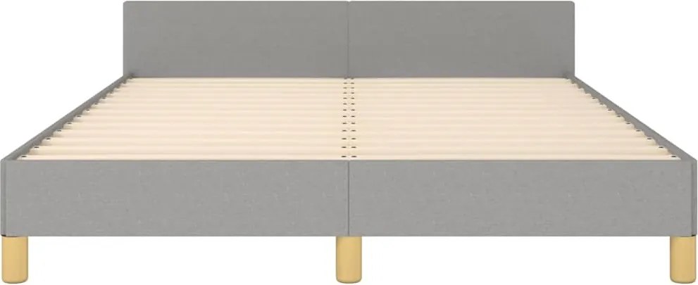 Rám postele bez matrace světle šedý 140 x 190 cm textil 3125373