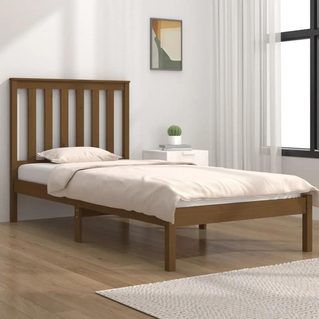 vidaXL Rám postele masivní borovice 90 x 190 cm Single [3103811] Barva: Bílá