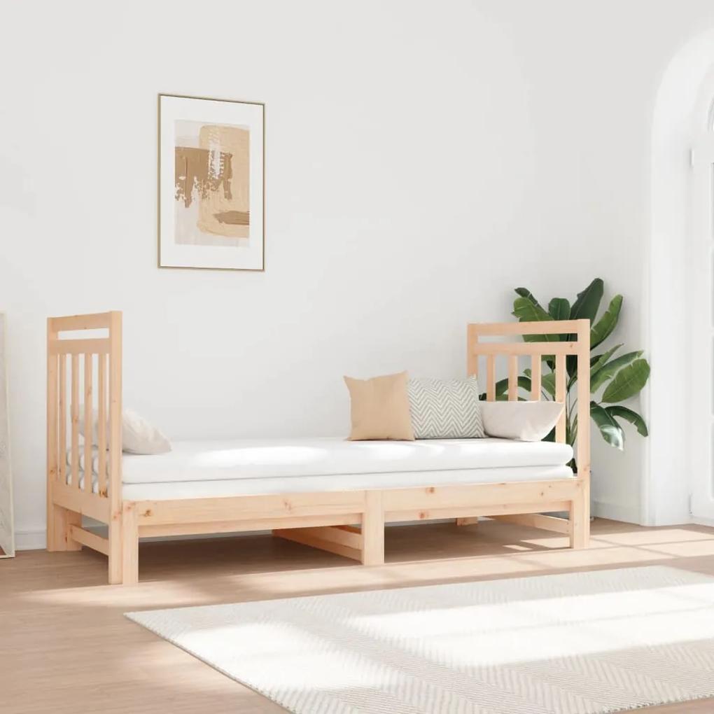 Výsuvná postel 2x (90 x 190) cm masivní borovice,  3124772
