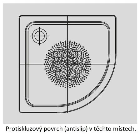 Kaldewei Arrondo Sprchová vanička 90x90 cm, antislip, bílá, Perl-effekt 460130003001