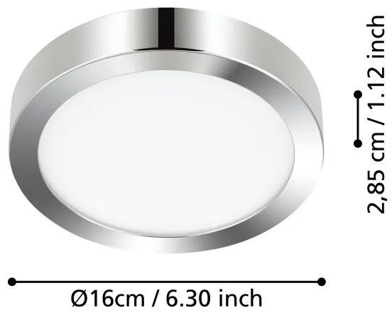 Eglo 900639 - LED Koupelnové stropní svítidlo FUEVA LED/11W/230V IP44 chrom