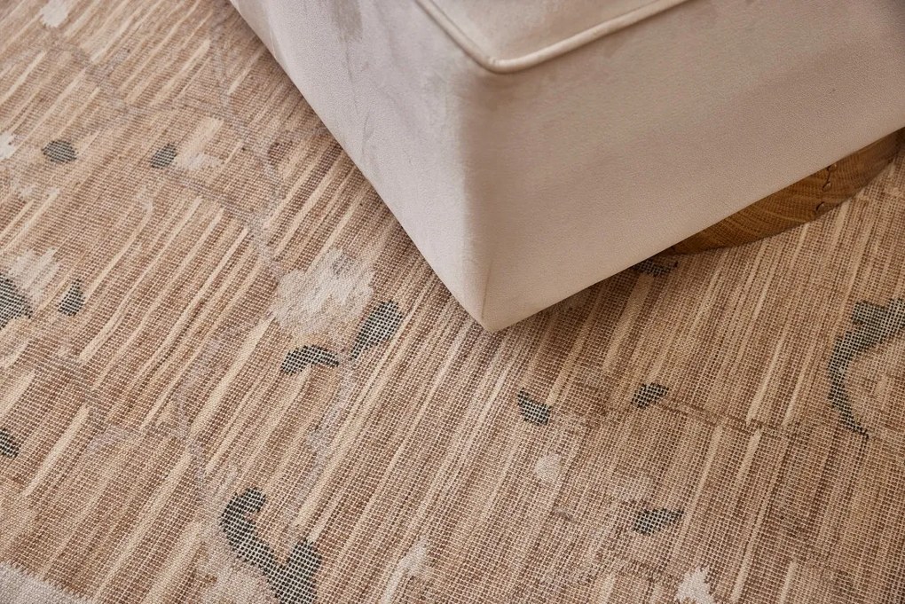 Diamond Carpets India, Ručně vázaný kusový koberec Flora DESP P48 Brown Mix, 200x290, hnědá, chodba / předsíň