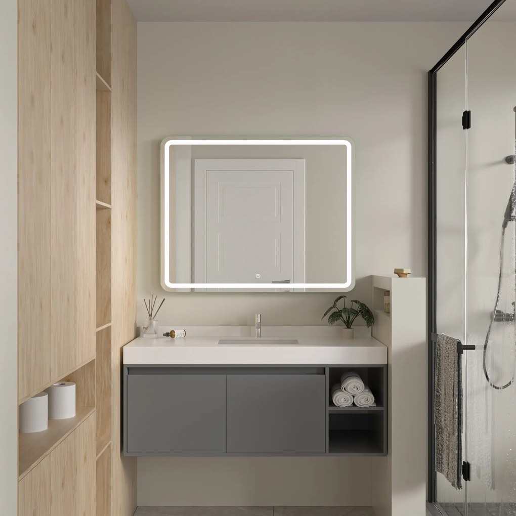Erga Isabella, LED zrcadlo 100x80cm, 2760 lm, 6500K, přední/zadní osvětlení, ERG-V01-129-1080-00