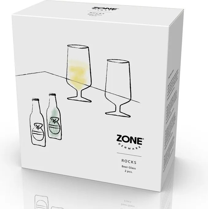 Sklenice v sadě 2 ks na pivo 300 ml Rocks – Zone