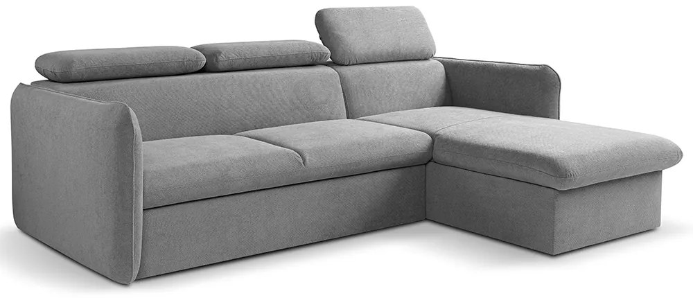 Malá sedací souprava SLIM | 235x179 cm | PRAVÁ | 11 béžovošedá | rozkládací + úložný prostor