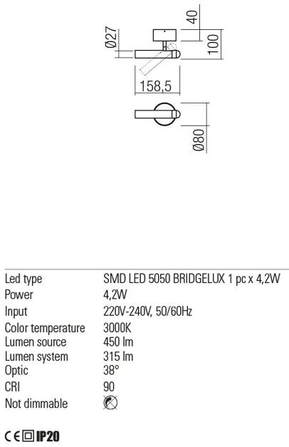 Redo Bodové LED svítidlo Ferro Barva: Bílá