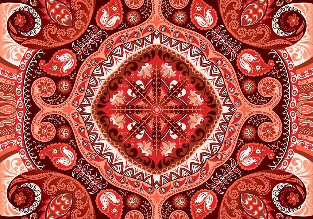 Fototapeta - Červená mozaika (254x184 cm)
