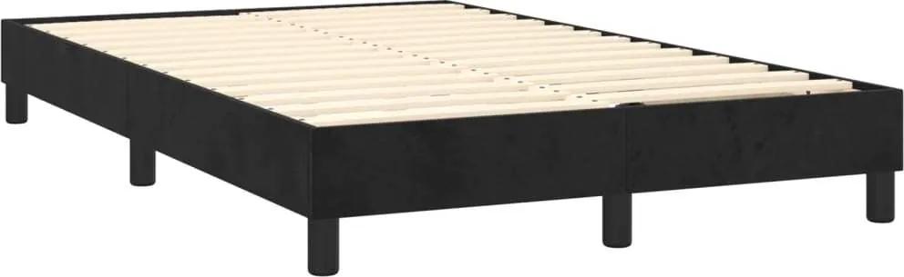 vidaXL Box spring postel s matrací 120 x 200 cm samet [3141355] Barva: Tmavě moddrá