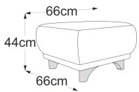 Taburet RIMINI 66x66 cm hnědá