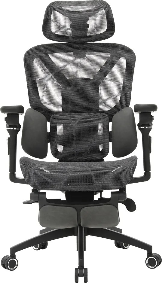 Ergonomická kancelářská židle STORM - tmavě šedá síťovina / nosnost 150 kg