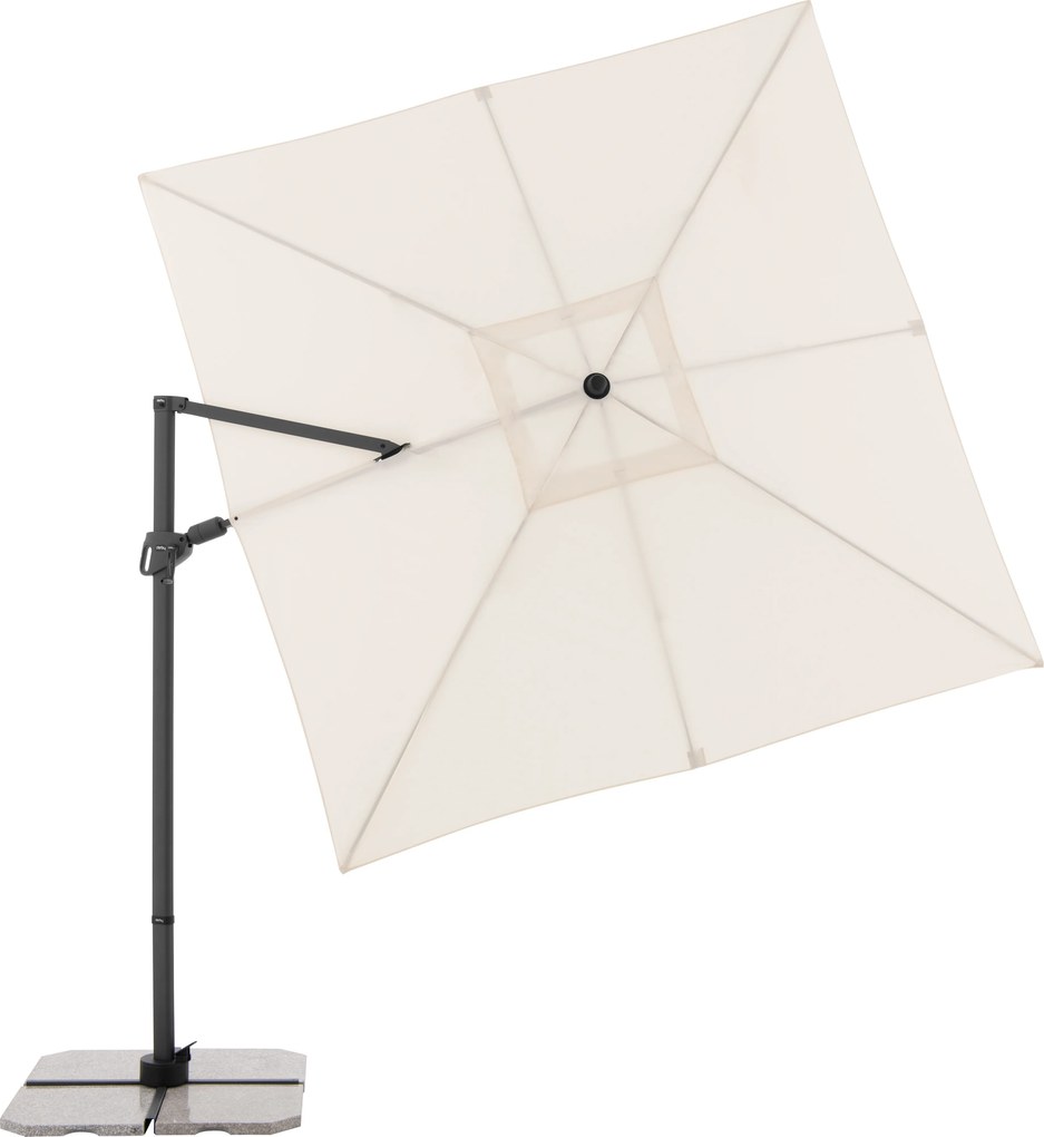 DERBY DX 280 x 280 cm – zahradní slunečník s boční nohou - Zboží s drobnou vadou (S332)